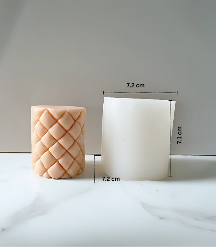 Diamond Pattern Cylinder Silicone Mould – Refined Naturals