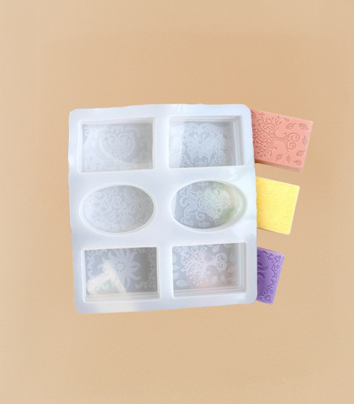 6-in-1 Elegant, Embossed Silicone Moulds – Refined Naturals