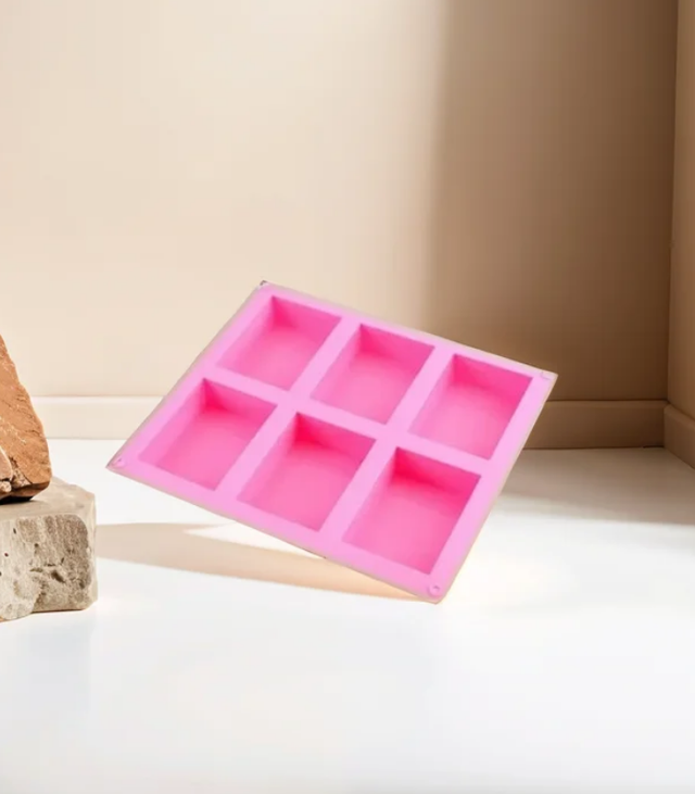 Rectangular Silicone Soap Mould (6-in-1) – Refined Naturals